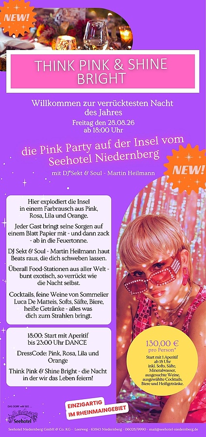 THINK PINK & SHINE BRIGHT - die verrückteste Nacht des Jahres auf der ...